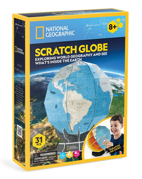 NATIONAL GEOGRAPHIC - SCRATCH 3D GLOBE (21PCS) – GP Models